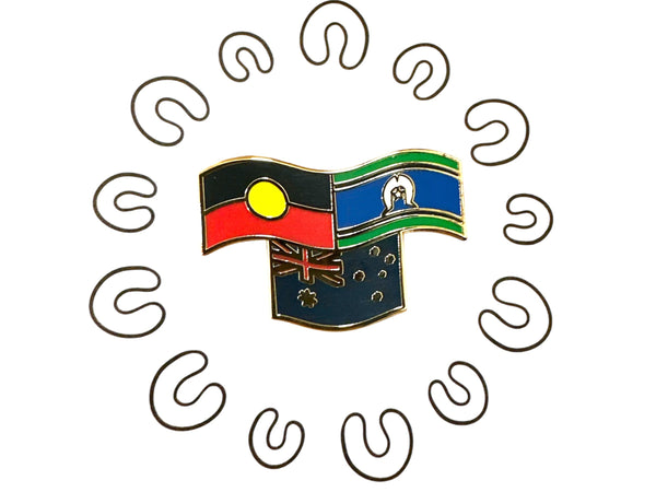 Lapel Pin - Trio Flags – Australia Day Council of South Australia